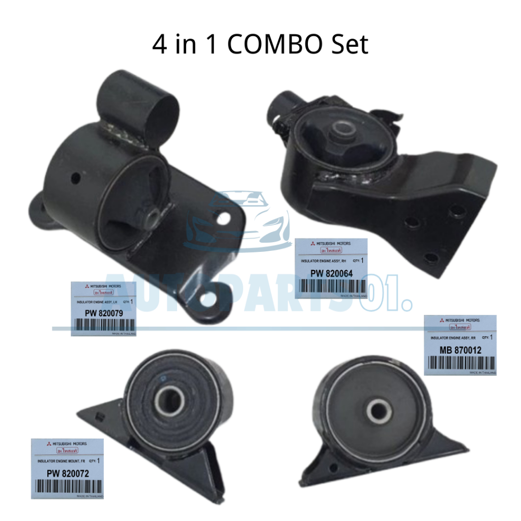 [4 IN 1 COMBO SET] Mitsubishi OEM Engine Mounting Proton Waja / GEN2 ...