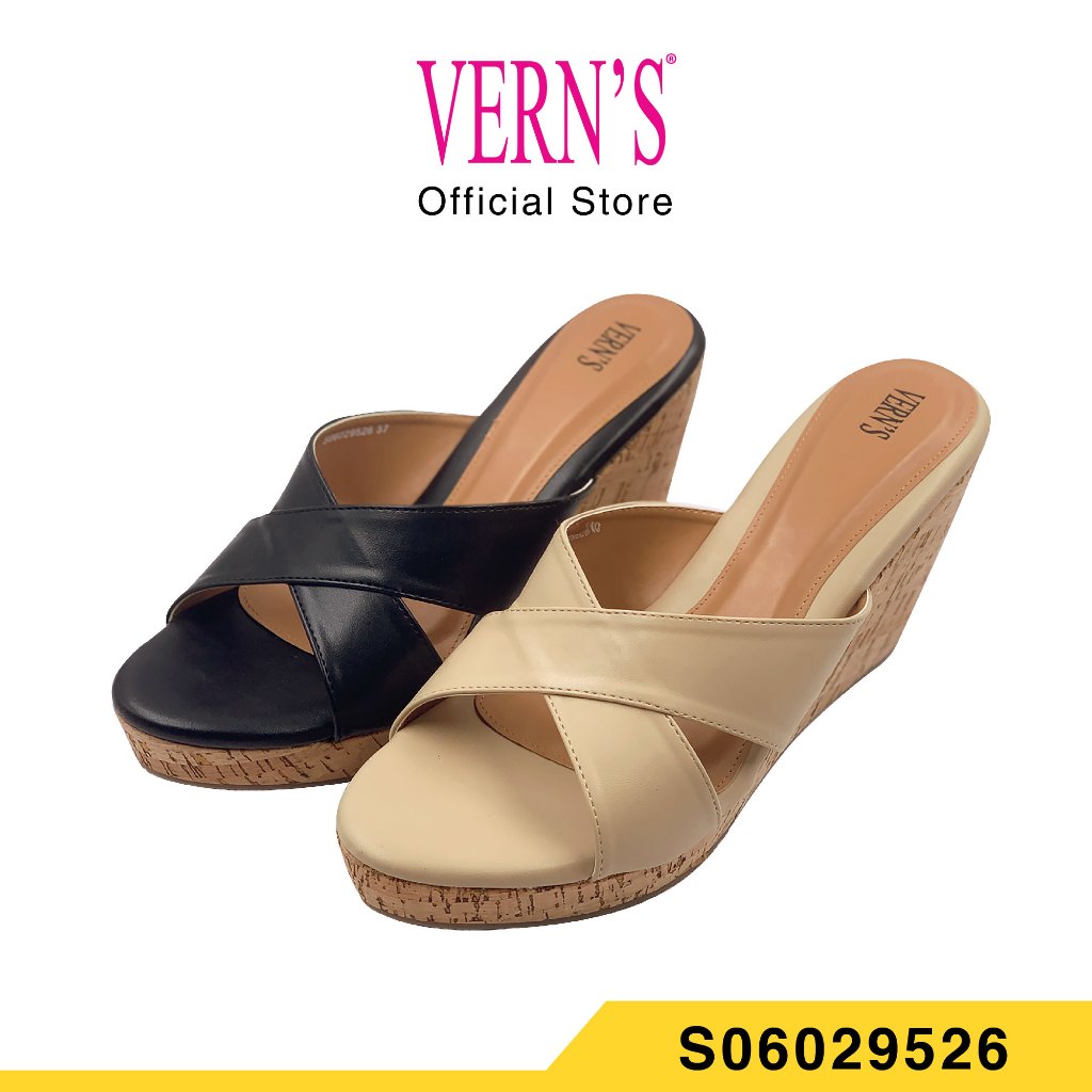 VERN'S Kasut Wedge Sandals (S06029526) | Shopee Malaysia