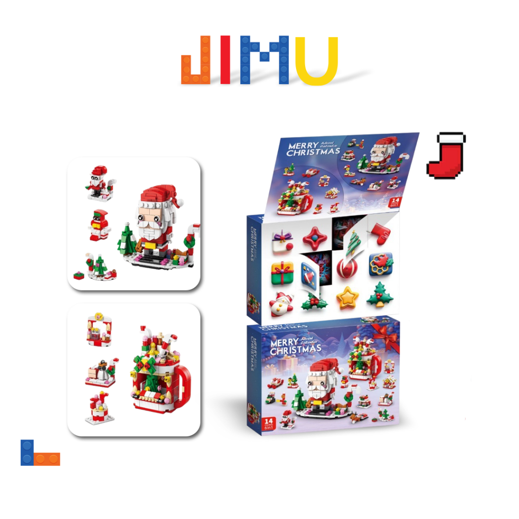 JIMU Christmas Series 8972-6 Blind Box Advent Calendar Christmas ...