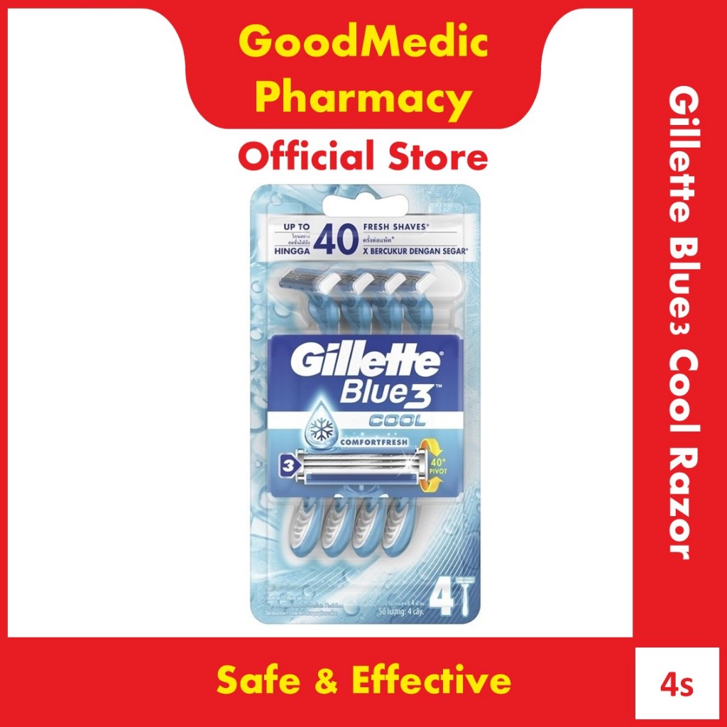 Gillette Blue3 Cool Razor (4s) | Shopee Malaysia