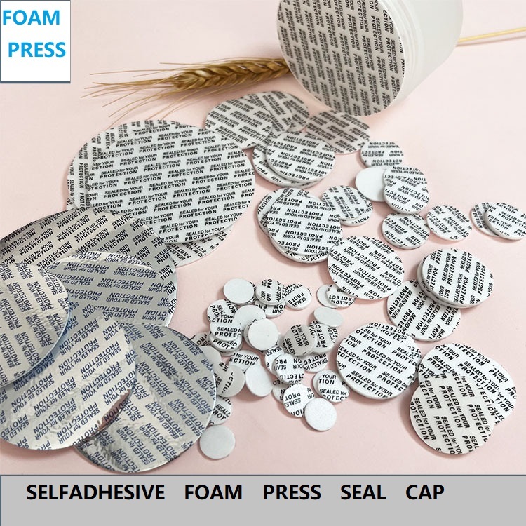 [100pcs] SELF Adhesive Foam Press Seal Cap Liners Cosmetic Jar Bottle ...