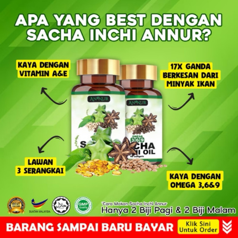 AN-NUR SACHA INCHI OIL PLUS OMEGA 3.6.9 60 SOFTGEL | Shopee Malaysia