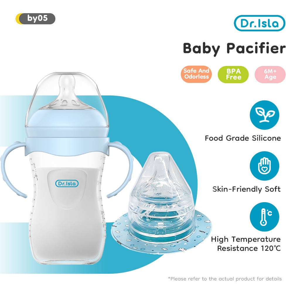 Dr.isla 2 PCS Nipple 240ML/ 330ML Botol Susu Bayi Nipples Replacement ...