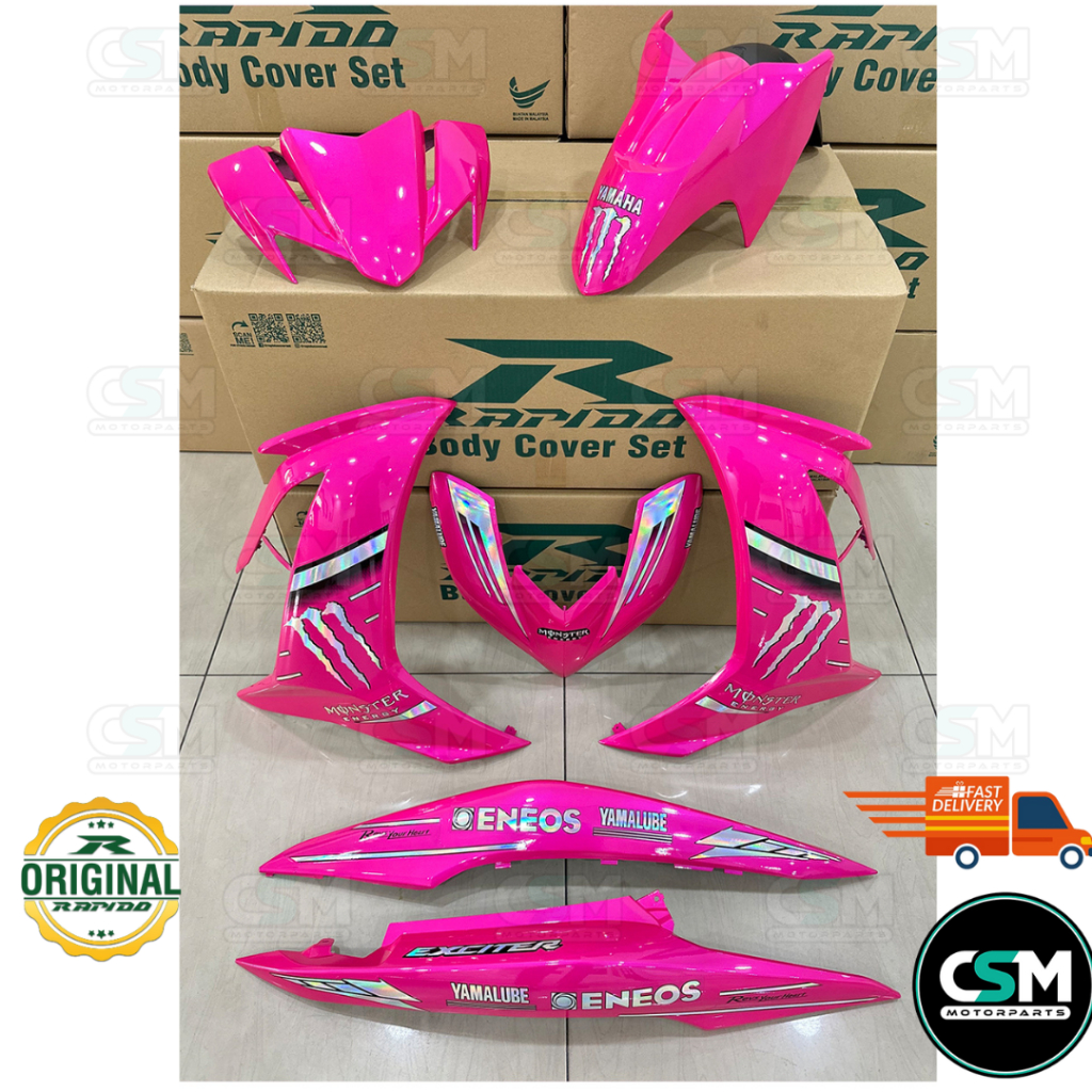 Rapido Cover Set Assembly LC135 V8 Monster Energy Laser Chrome (23 ...