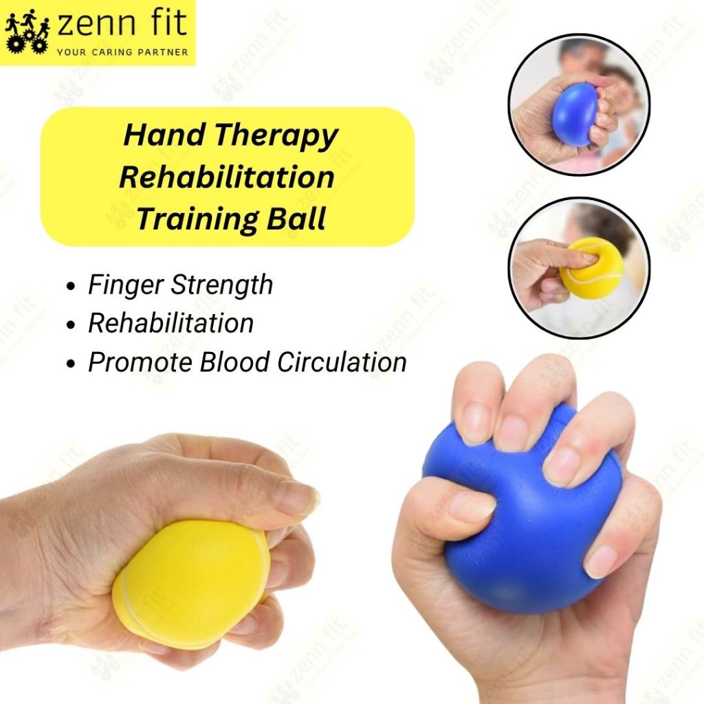 Hand Therapy Rehabilitation Training Ball Soft Elasticity Ball Finger ...