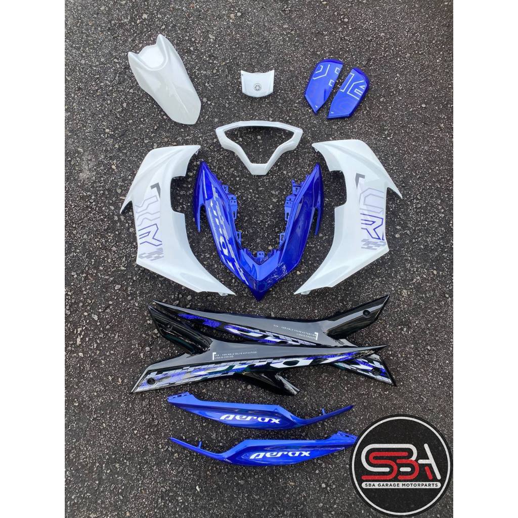 COVERSET BODYSET NVX 155 NVX155 V2 YAMAHA WHITE DPBMC BIRU PUTIH AEROX ...