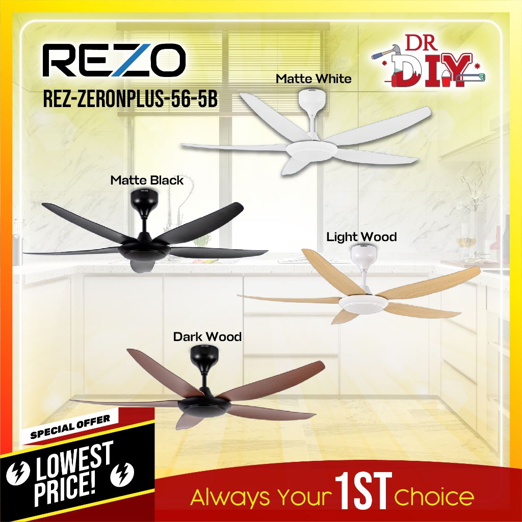 [ SALE !! SALE !! ] REZO ZERON PLUS 42" / ZERON PLUS 56" / DC MOTOR / CEILING FAN | Shopee Malaysia