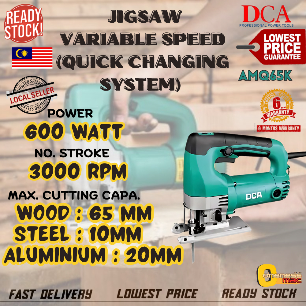 ''DCA'' JIGSAW VARIABLE SPEED (QUICK CHANGING SYSTEM) 600W AMQ65K (M1Q ...