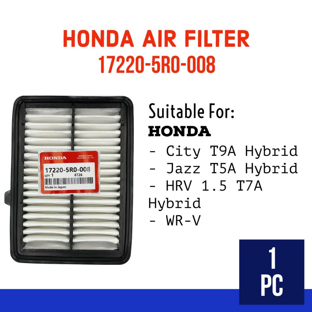 H ONDA 17220-5R0-008 PENAPIS UDARA ENJIN -H ONDA CITY T9A HYBRID/ JAZZ ...