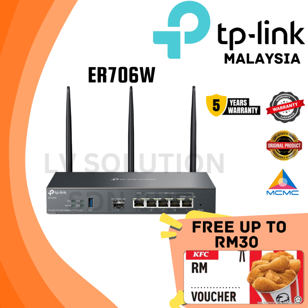 TP-LINK ER706W OMADA AX3000 GIGABIT VPN ROUTER | Shopee Malaysia