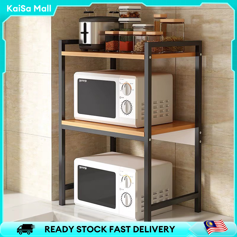 3 Layer Microwave Oven Rice Cooker Rack Heavy Duty Steel Multipurpose ...