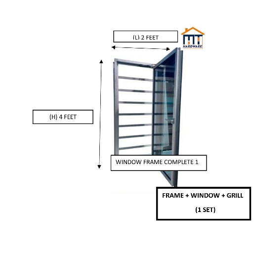 WINDOW FRAME / FRAME TINGKAP BERGRILL 2 X 4 (1 SET) | Shopee Malaysia