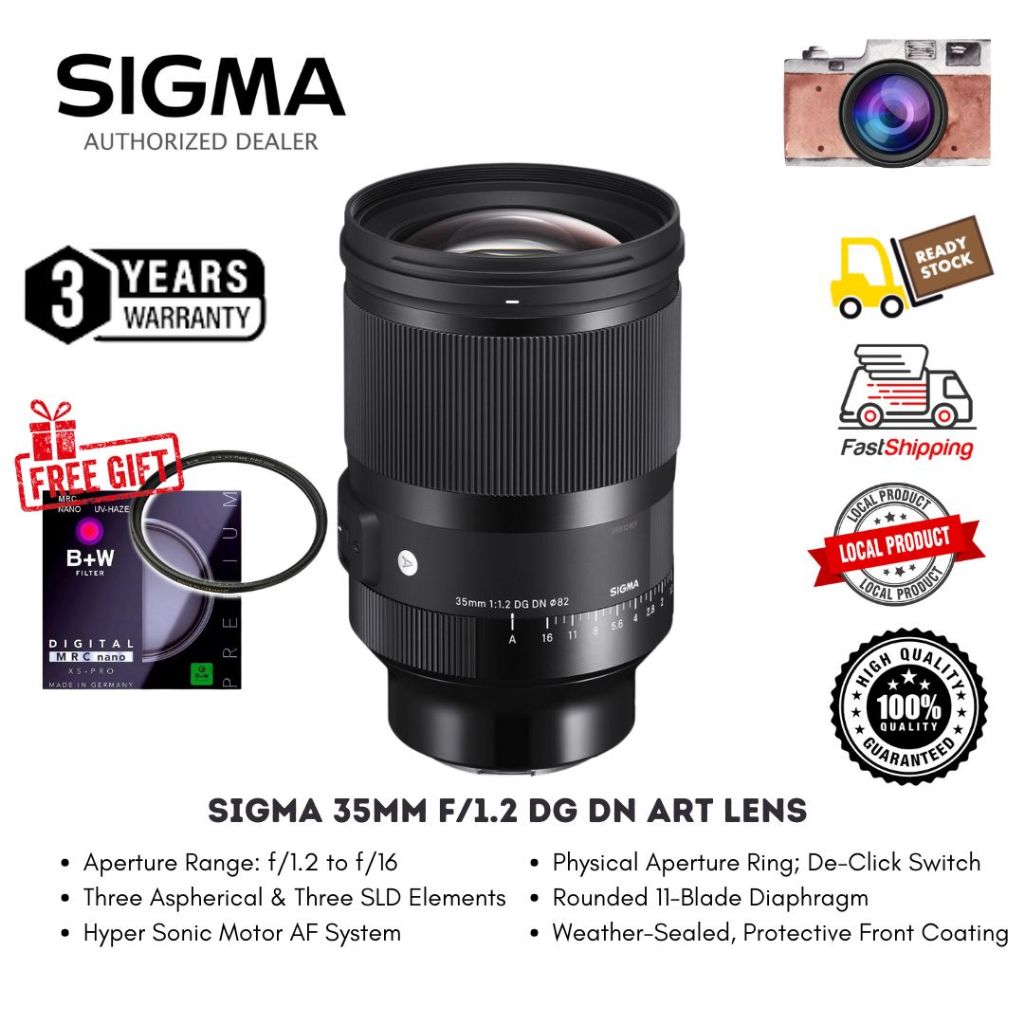 Sigma 35mm f/1.2 DG DN Art Lens Full-Frame Format ( 3 Years Lens ...