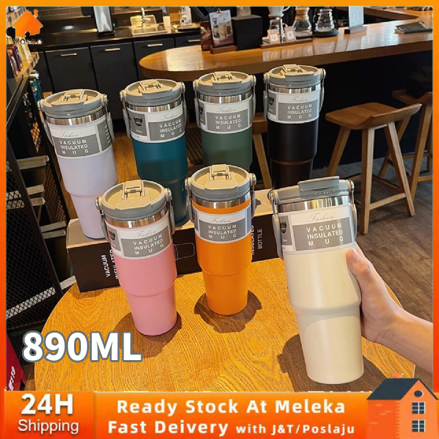 💗890ml Thermos Bottle Vacuum Insulated Tumbler With Handle Hot And Cold Thermo Flask 304 ...