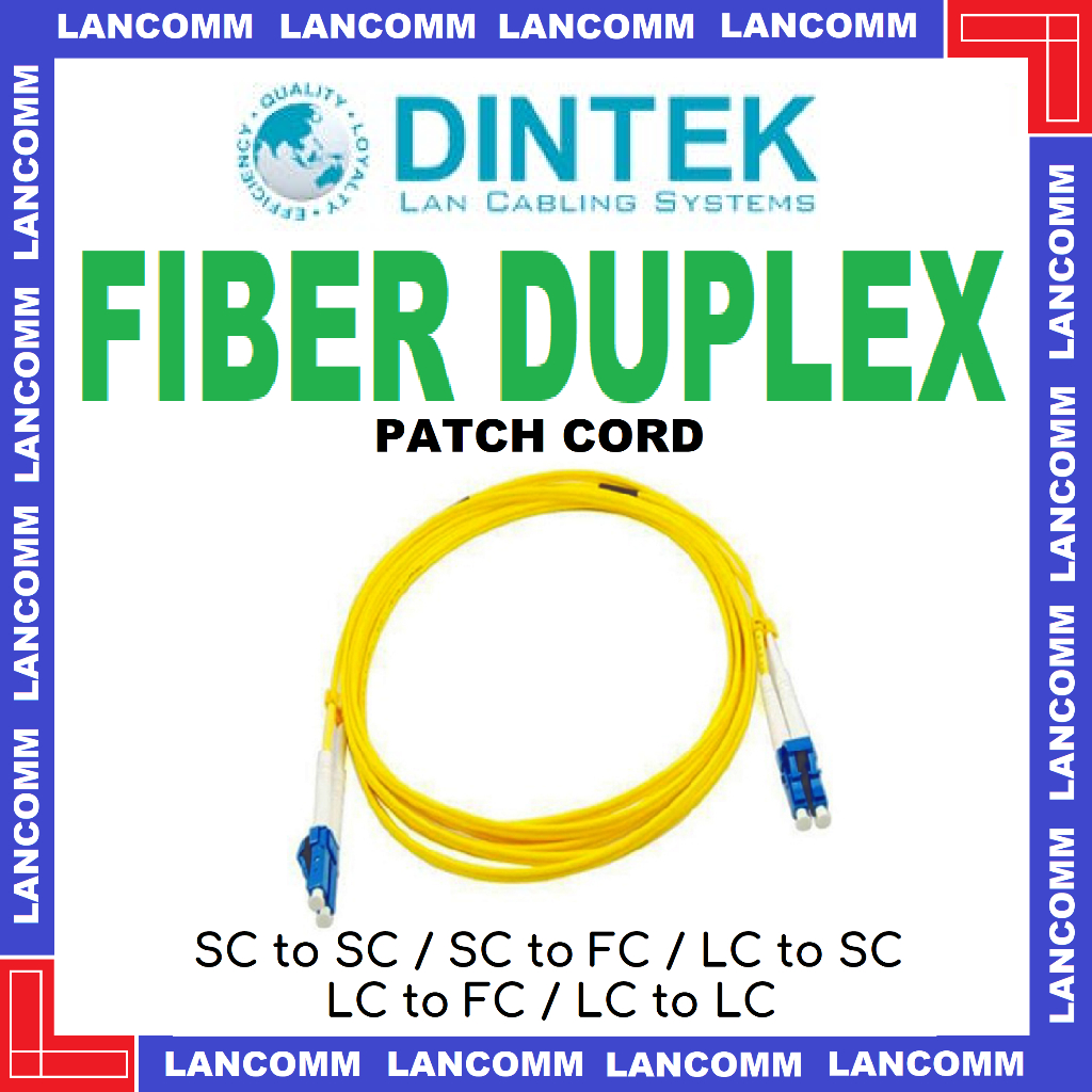 Dintek DUPLEX / SIMPLEX Fiber Optic Patch Cord | Shopee Malaysia