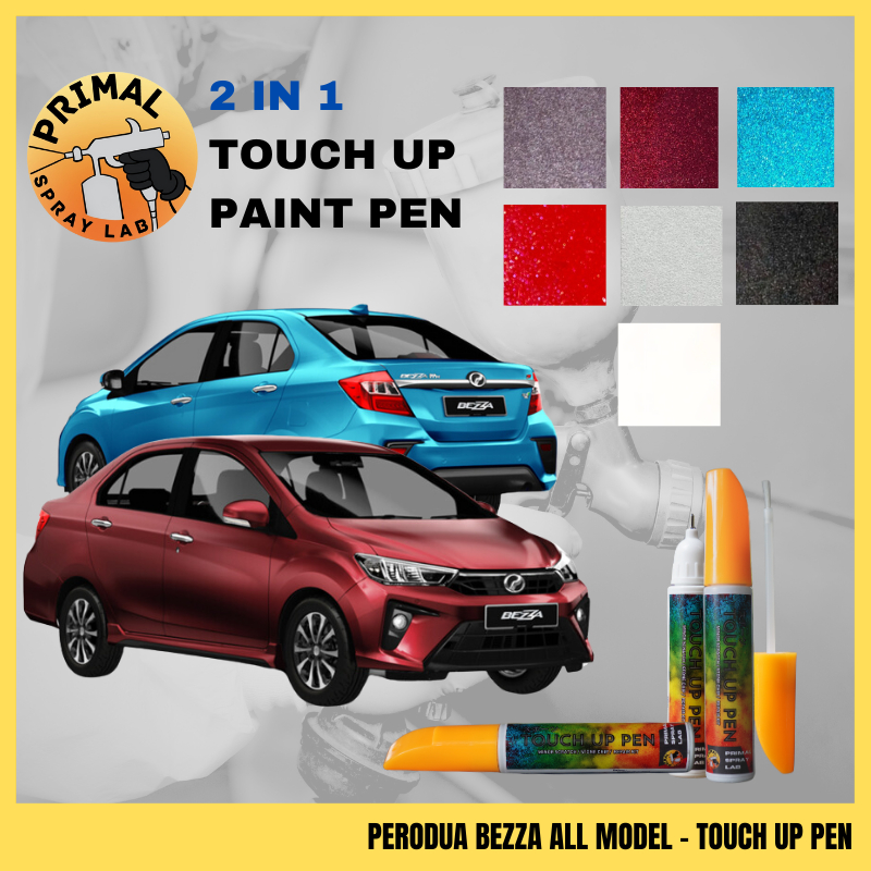 [ PERODUA BEZZA ] Primal 2 in 1 Touch Up Pen - Car Body Paint Repair ...