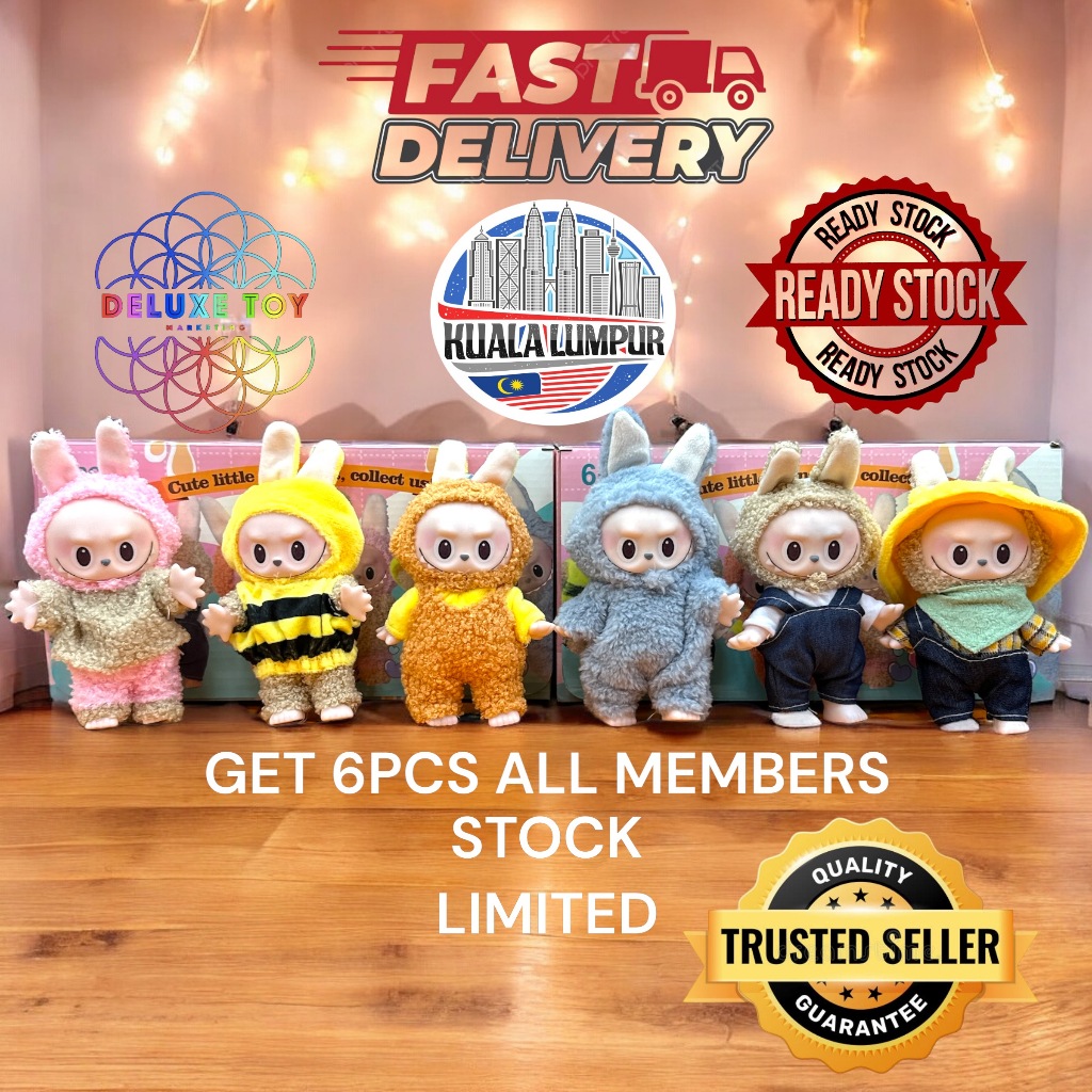 LABUBU SOFT TOY DOLL 1.0 CUTE LITTLE MONSTER KEYCHAINS VIRAL DOLL ...
