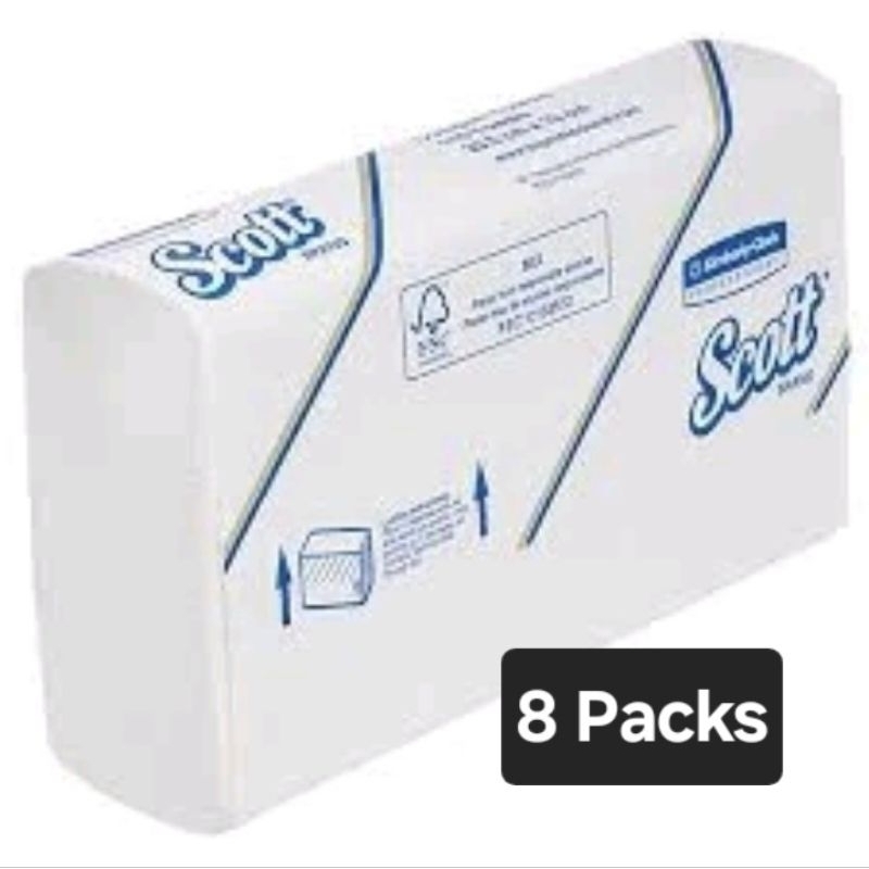 SCOTT® Compact Hand Towel Standard ( 27011 ) 8 PACKS x 160's Kimberly ...