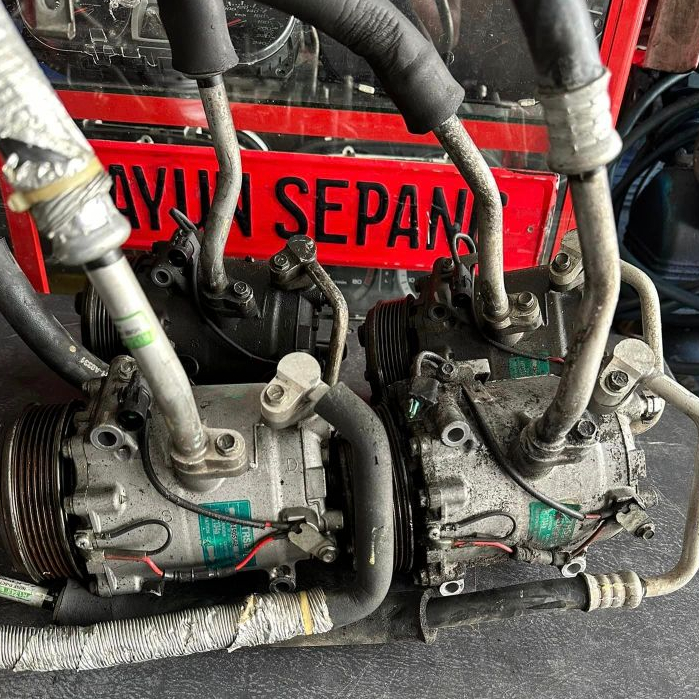 COMPRESSOR AIRCOND ORIGINAL PROTON SAGA FLX / PREVE (SANDEN) | Shopee ...