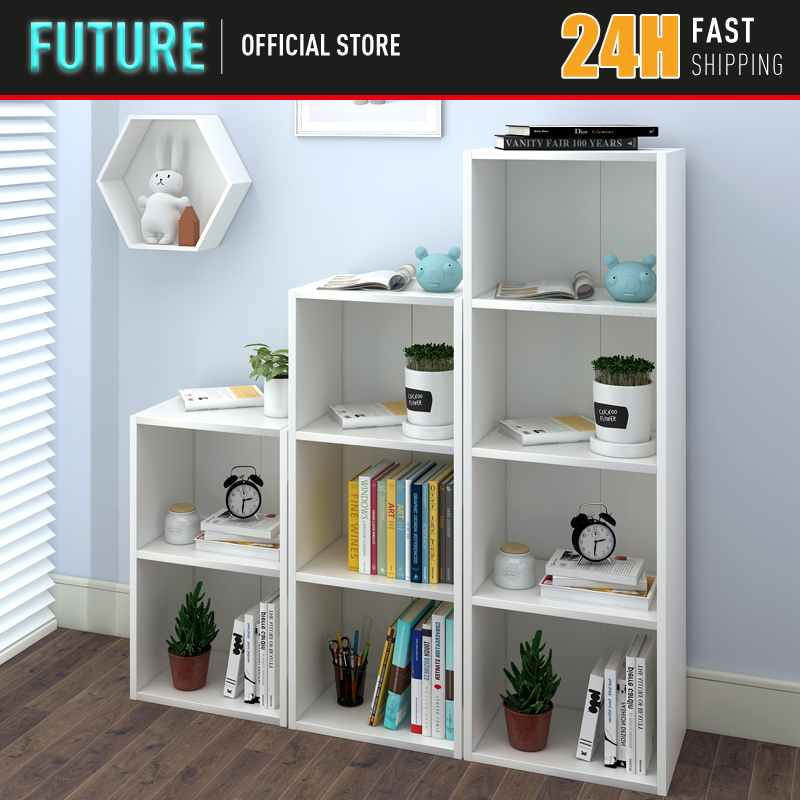 6 Tingkat DIY Utility Shelf Wooden Bookcase Multipurpose Rack Display ...