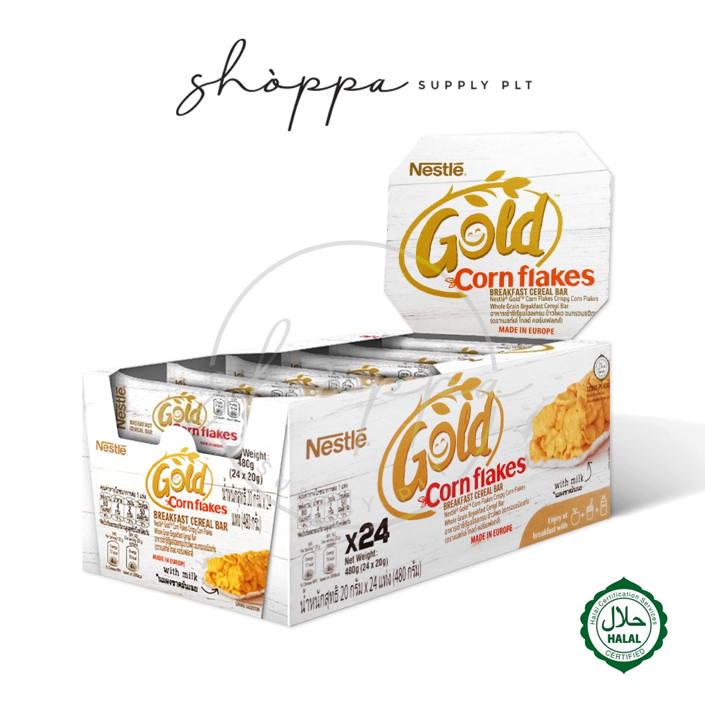 SHOPPA Nestle Gold Corn Flakes Breakfast Cereal Bar | 24 x 20g [Use By ...