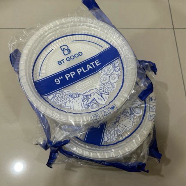 9 inch Heavy Duty Disposable Plastic Plate Transparent (50+/- pieces ...
