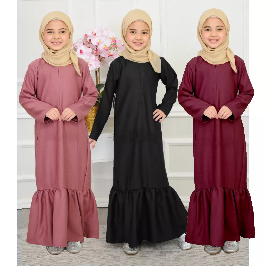 BUDAK JUBAH FIRRL MUSLIMAH BAJU PEREMPUAN DRESS KANAK BUDAK KIDS COMO 2 ...
