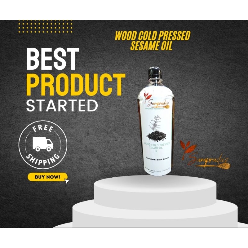 Minyak Masak Bijan Tulen / Pure Wood Cold Pressed Sesame Cooking Oil ...