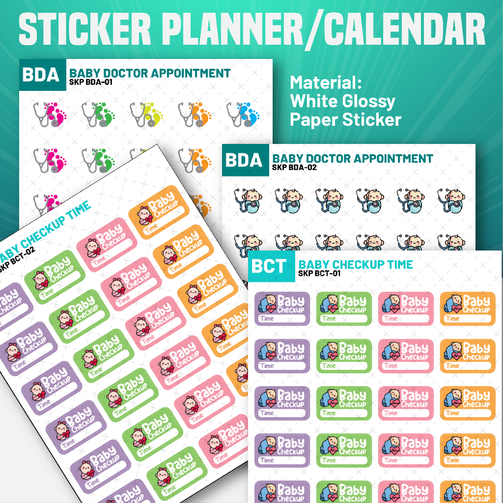 Baby Doctor Clinic Appointment Calendar Planner Sticker | Shopee Malaysia