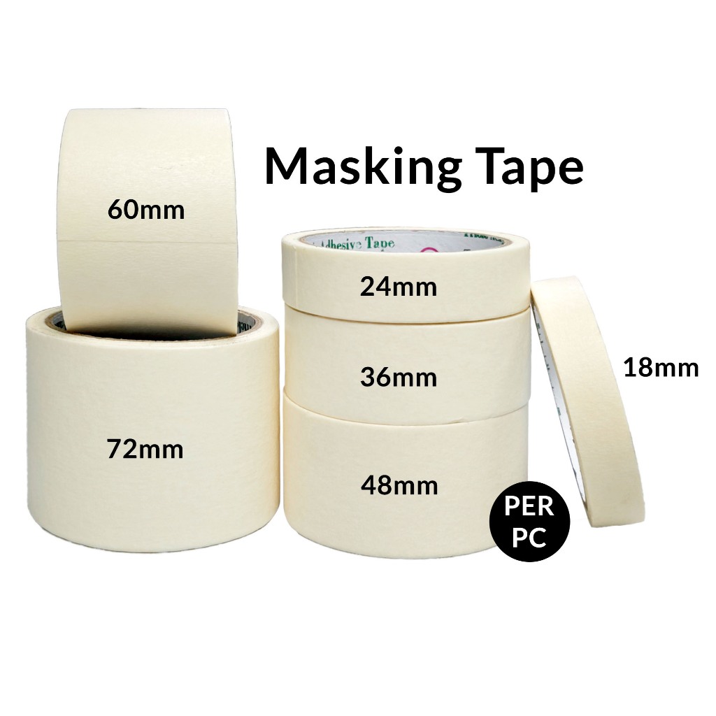 Masking Tape - 18mm 24mm 36mm 48mm 60mm 72mm Paper Painting Tapes ...