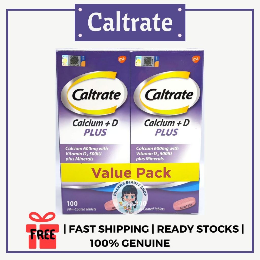 [FREE GIFT] Caltrate 600+D Plus (2 x 100s/ 2 x 100s + 60s) - For Bone ...