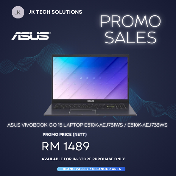 ASUS VIVOBOOK GO 15 E510K-AEJ731WS / E510K-AEJ733WS LAPTOP (N4500/8GB ...