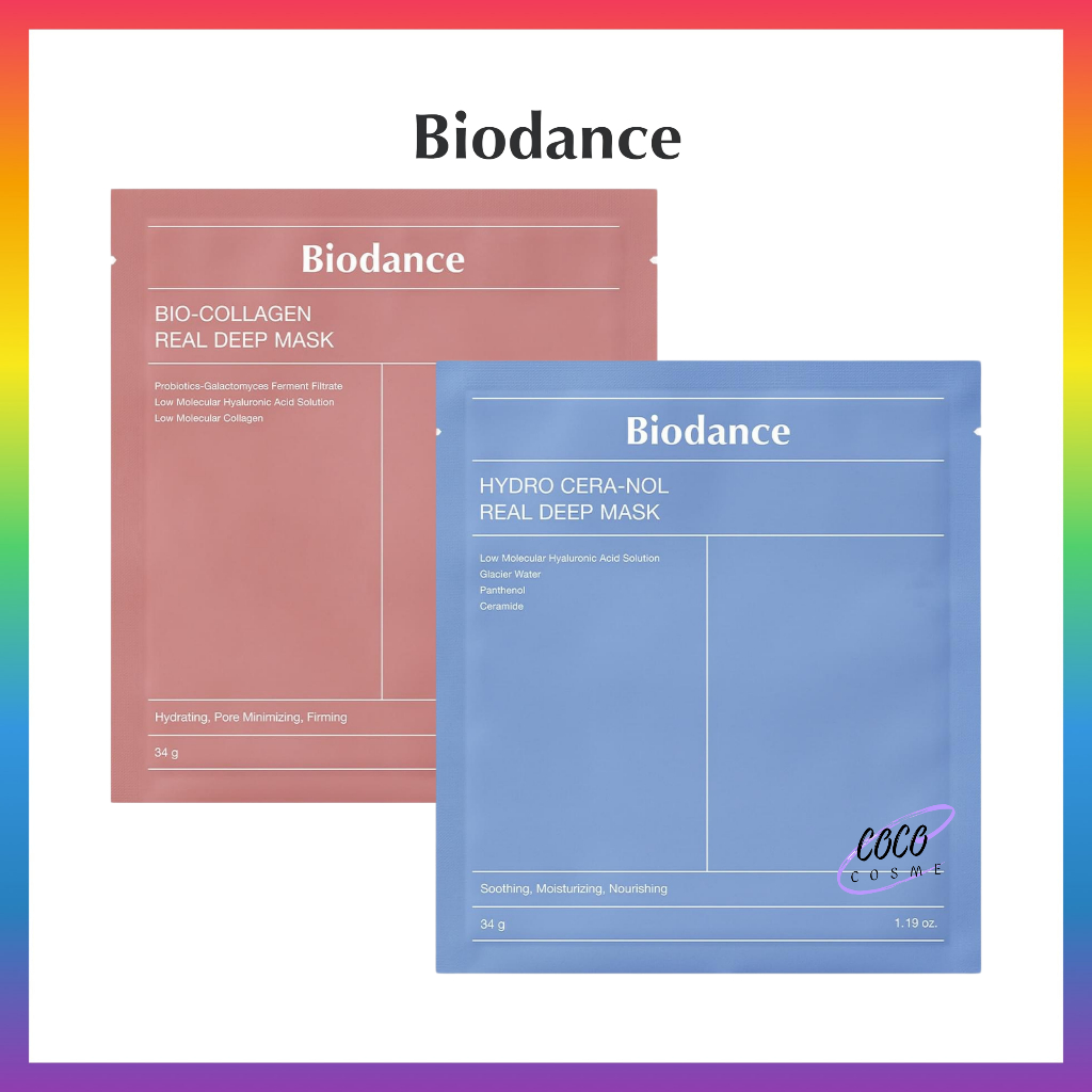 BIO DANCE Bio-Collagen Real Deep Mask / Hydro Cera-Nol Real Deep Mask ...