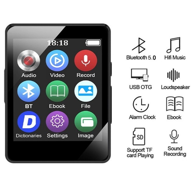MP3 Music Player Full Screen HiFi Lossless Sound Bluetooth Sport Mp4 ...
