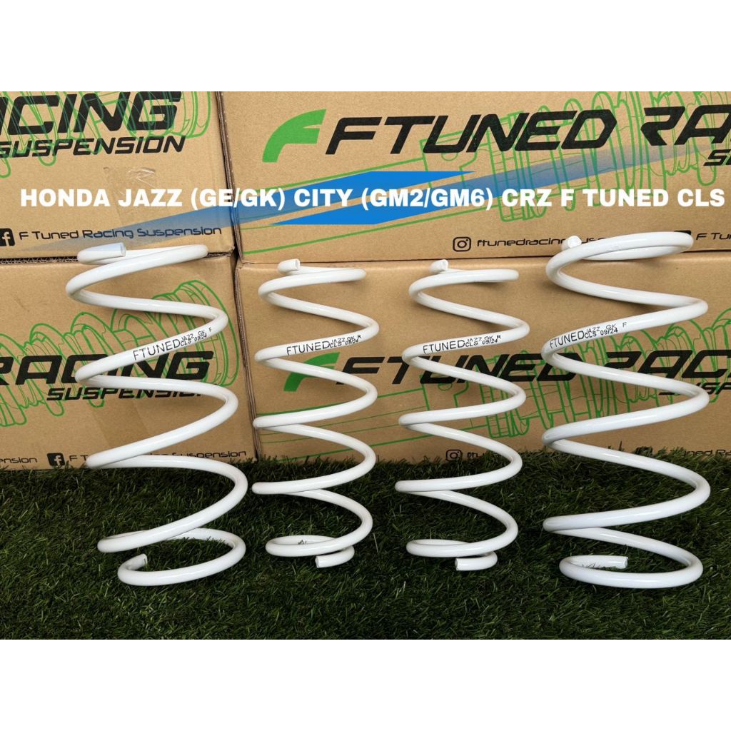 F TUNED CLS HONDA JAZZ GK / GE / CRZ / HONDA CIVIC FD / FC / FE / FB COMFORT LOWERED SPRING ...