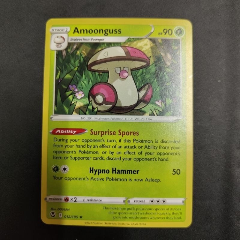 Original Pokémon Trading Card Game. Silver Tempest. Amoonguss. 012/195 ...