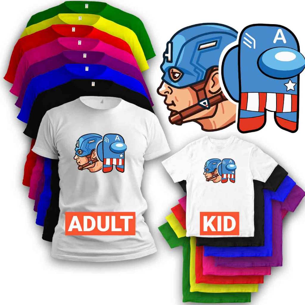 Captain America SUS Game Boy Girl Tshirt Baju Budak Kemeja Dress 100 ...