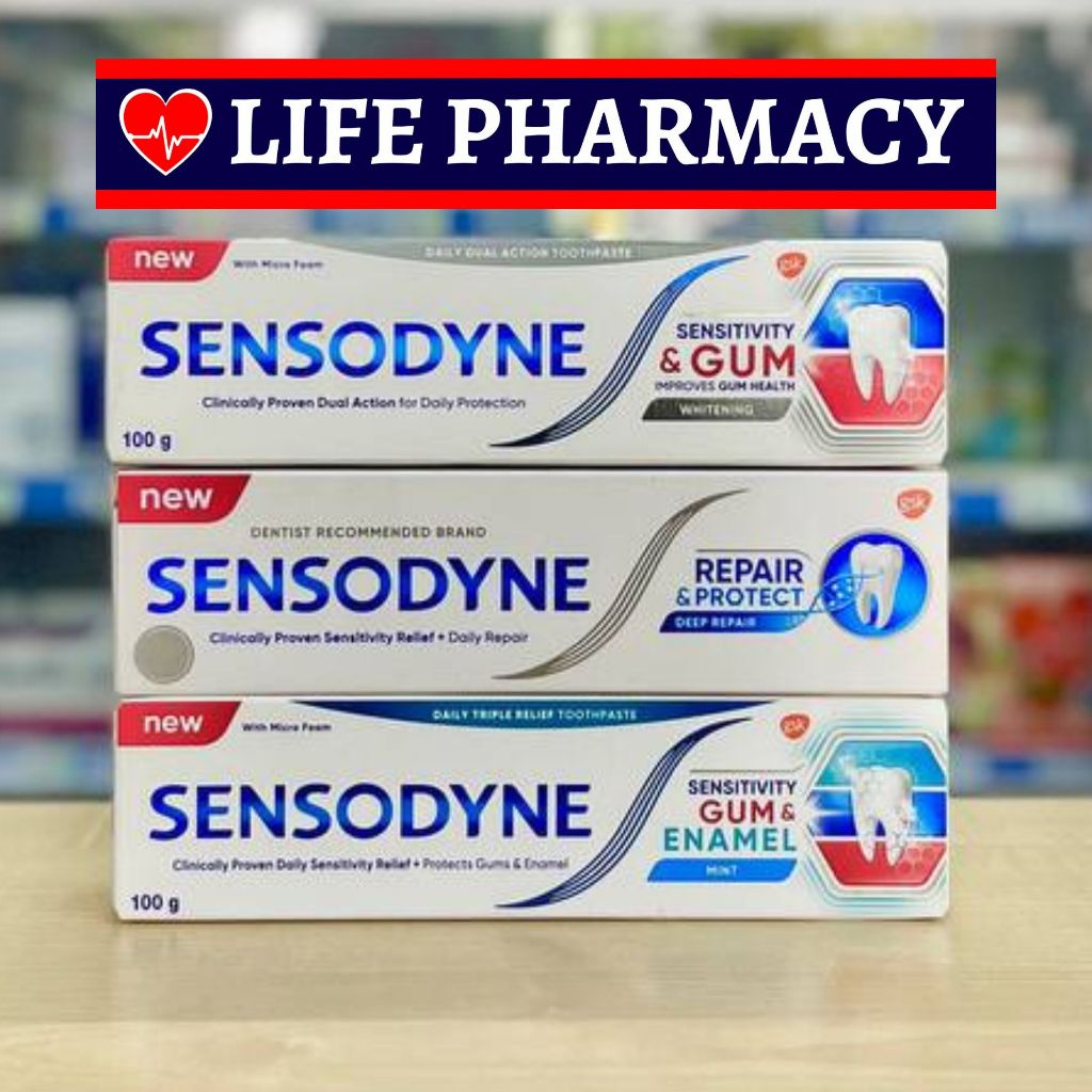 Sensodyne Toothpaste Sensitivity & Gum/Sensitivity Gum & Enamel/Repair & Protect 100g [Exp:-7/ ...