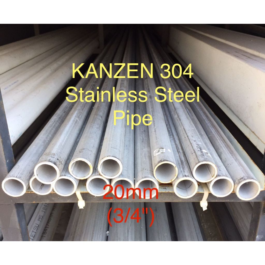 [3FT / 4FT] Kanzen SUS304 SCH40 Stainless Steel Pipe 3/4" 20MM 304 Pipe Kanzen Pipe S/S 304 Pipe ...