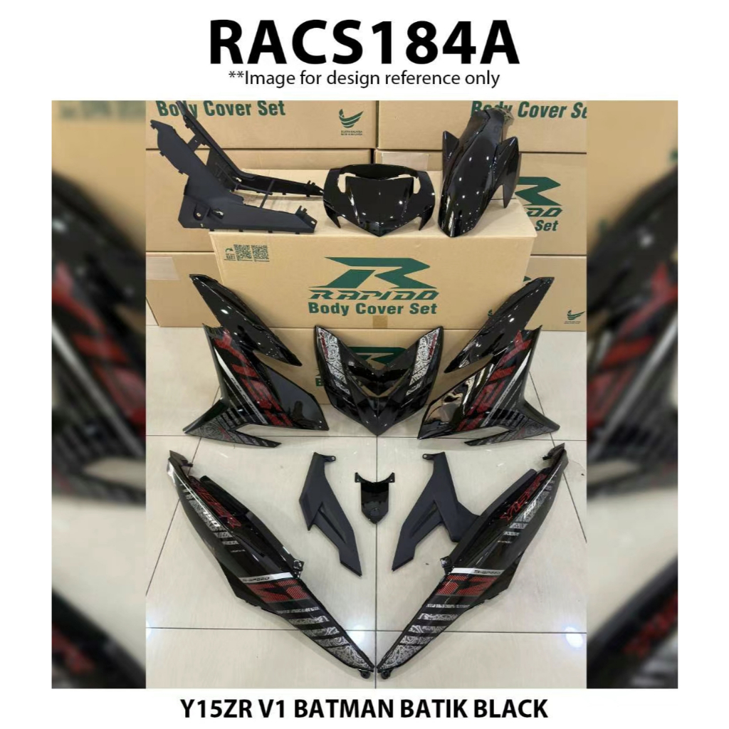 Cover Set Rapido Yamaha Y15ZR V1 V2 Batman Batik Red Blue Motor Body ...