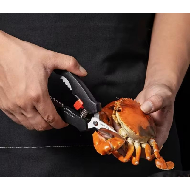 Seafood Peeler Lobster Crab Deveiners Prawn Scissor Shear Snip Spoon ...