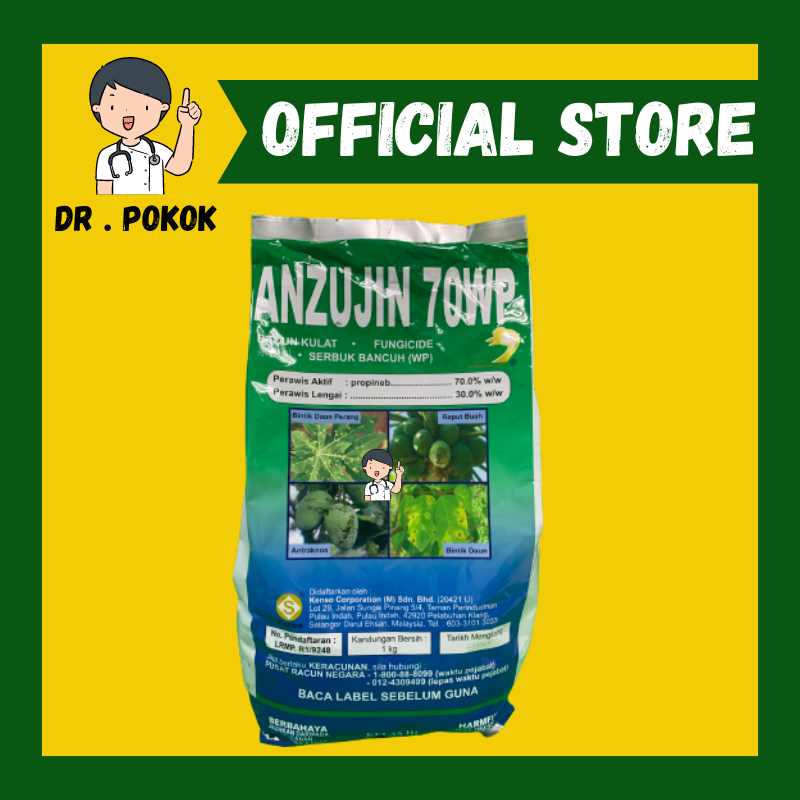[ORIGINAL] 1kg Anzujin 70WP Kenso Pengawalan Kulat Bintik Daun Reput ...