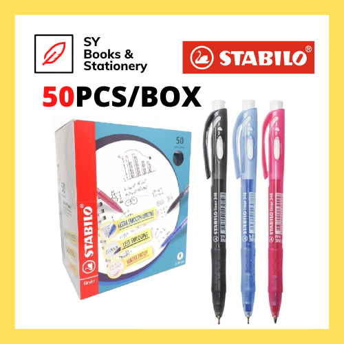 STABILO Liner 348 Ballpoint Pen 0.5mm 0.7mm Box / Ball Pen ...