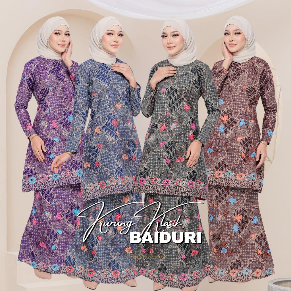 KURUNG BAIDURI by Athifa Azzahrah - Kurung batik cotton riau 2025 ...