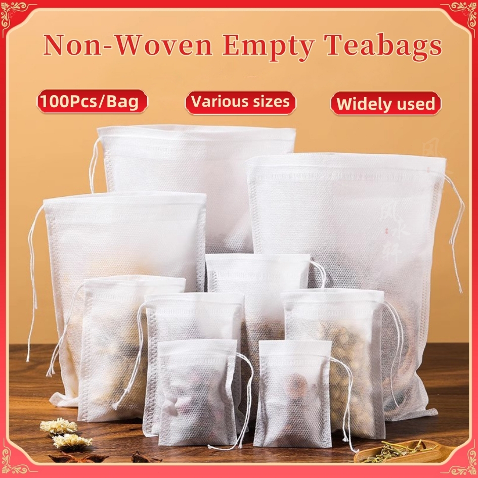 100Pcs Disposable Drawstring Filter Empty Pouch Tea Bag Seal Filter ...