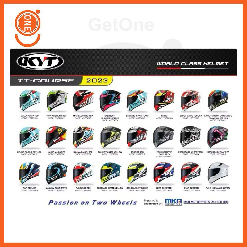 KYT TT COURSE FULL FACE HELMET MARIO SPACE MONKEY DALLA PORTA KASMA ...