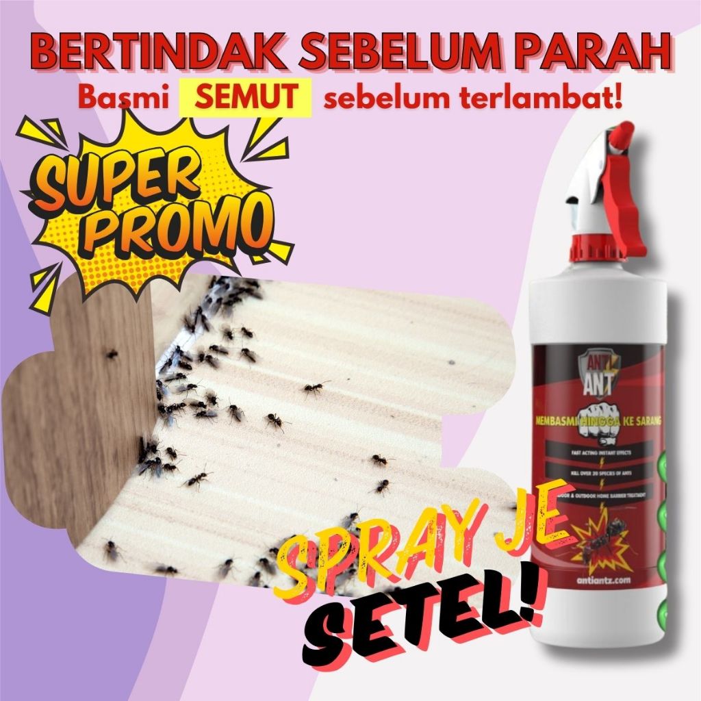 Spray Semut ANTI ANT 500ML + FREE GIFT Spray Semut Ant Paling Berkesan ...