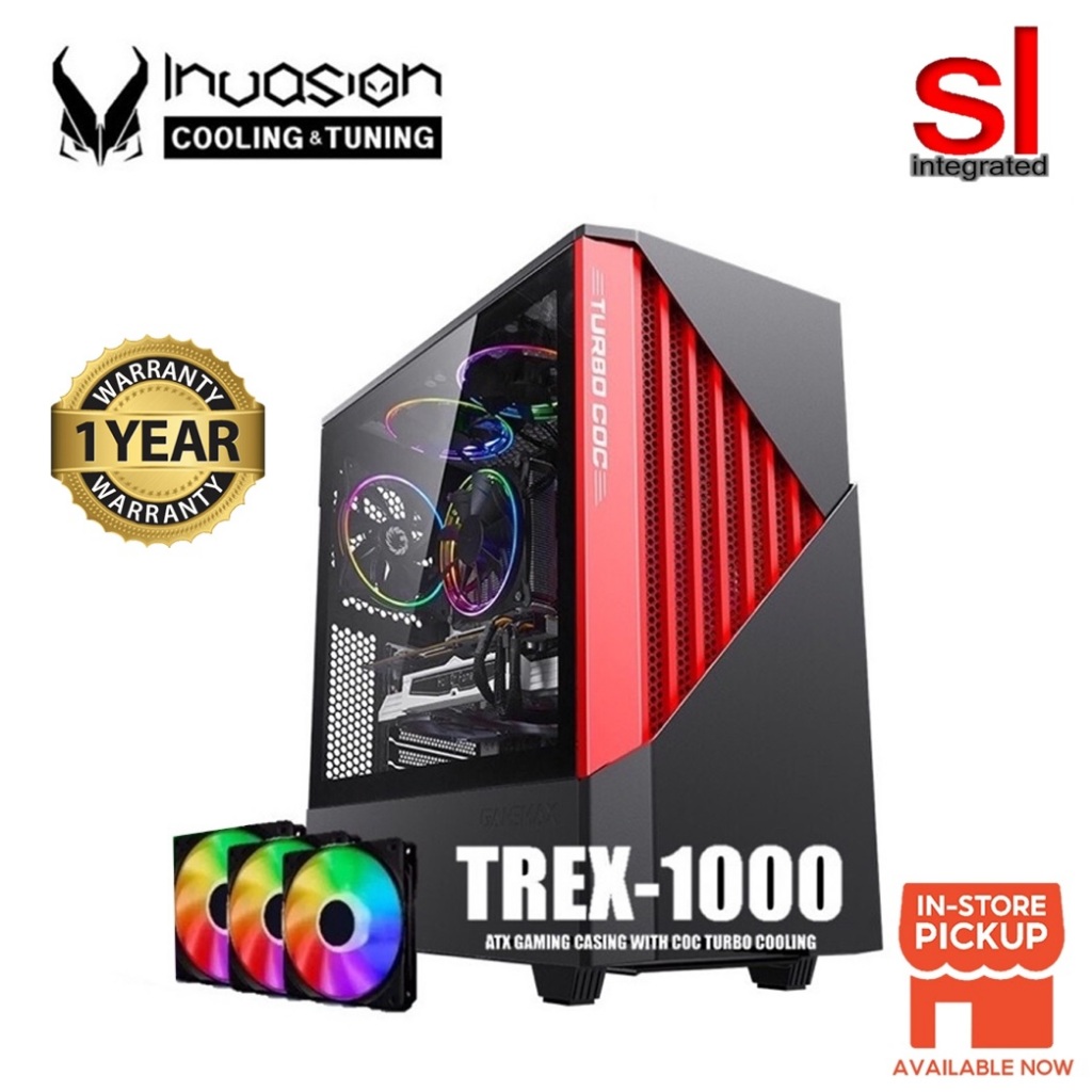 INVASION TREX-1000 Mid-Tower Gaming Case With Aurora Fan | Shopee Malaysia