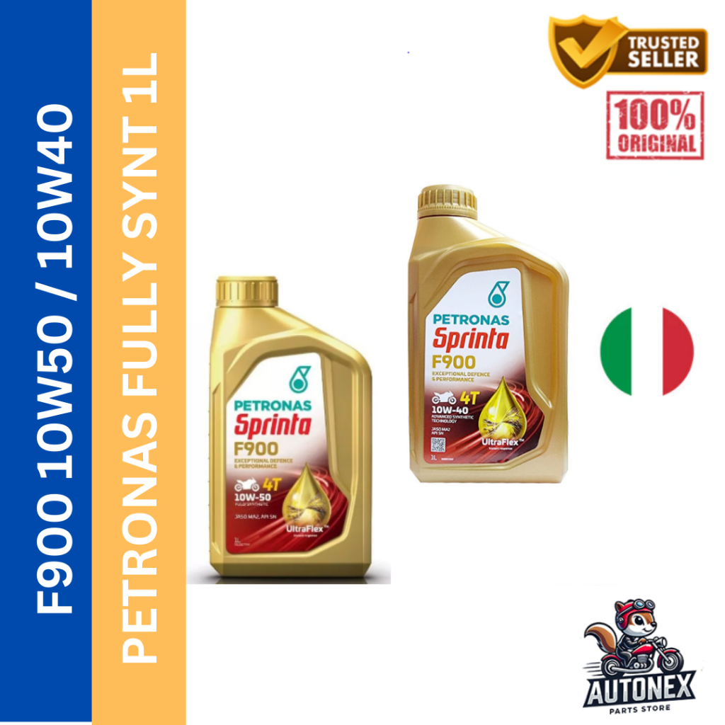 PETRONAS SPRINTA F900 10W40 / 10W50 FULLY SYNTHETIC ENGINE OIL ITALY 1L ...