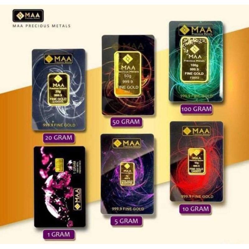 Gold Bar MAA 1 gram 999.9. GoldBar Orodesign | Shopee Malaysia